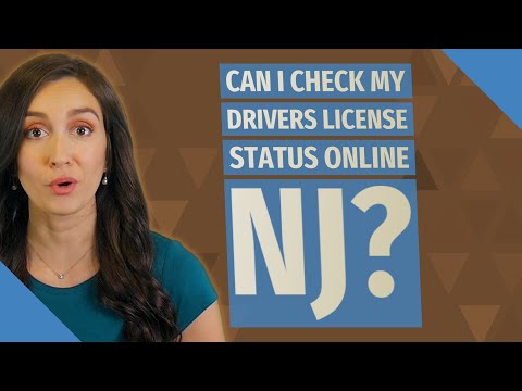 Can I check my drivers license status online NJ?