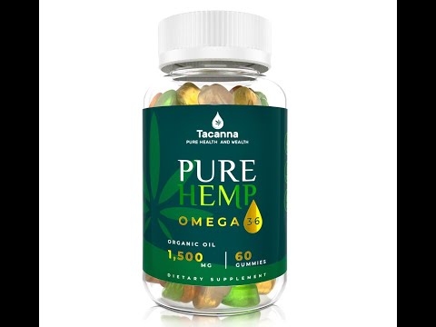 Natural Hemp Gummies Premium Hemp Extract - Immune Boost -Better Sleep Omega 3, 6, 9 Multivitamin