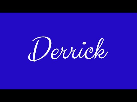 Learn how to Sign the Name Derrick Stylishly in Cursive Writing
