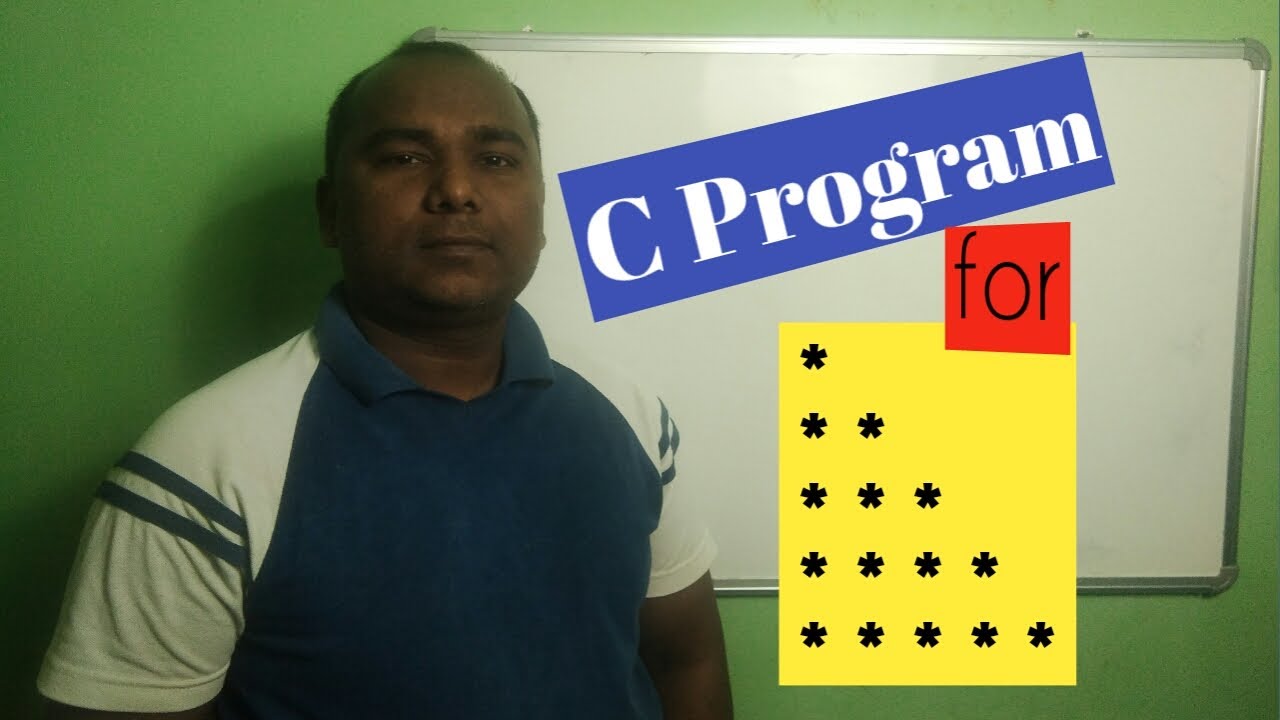 how to write a program to print half pyramid using * in c - pattern 1