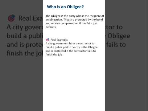 Definition of Obligee - Surety Bond