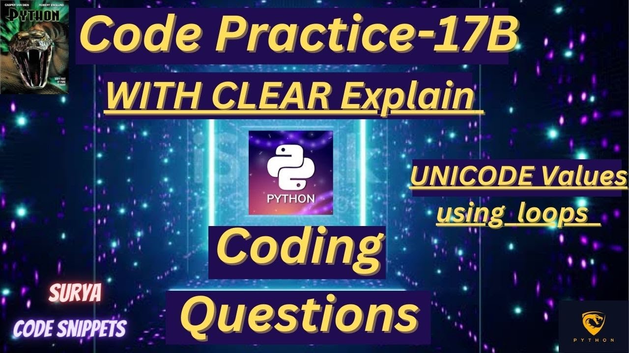Coding Practice 17B | Unicode Values using Loops | CCBP| #python #code|#nxtwave #idp ​