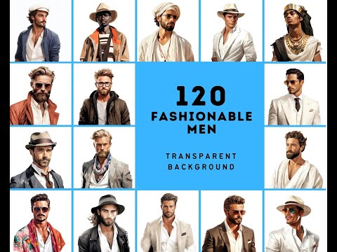 Discover Global Male Fashion: 120 Stylish PNG Images of Suave Men!