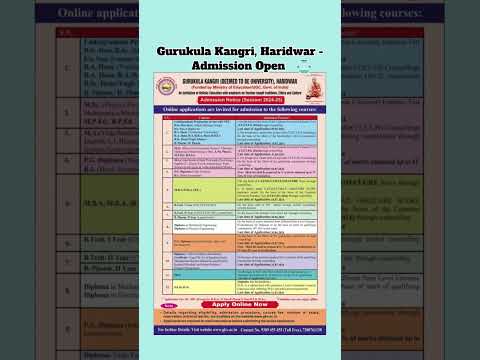 Gurukula Kangri, Haridwar  - Admission Open #gurukulkangri #गुरुकुल #योग #gurukulkangriuniversity