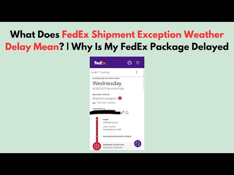 What Does FedEx Shipment Exception Weather Delay Mean? | Why Is My FedEx Package Delayed
