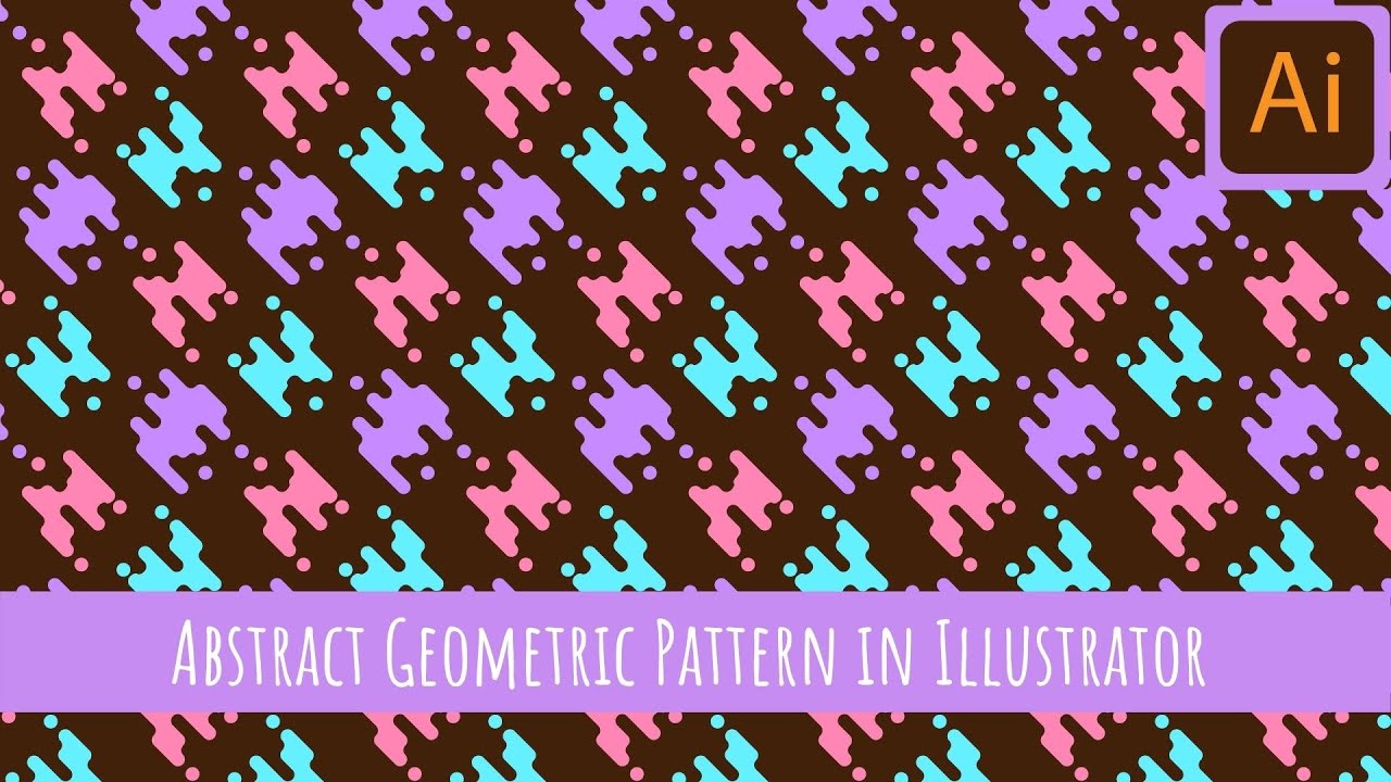 Illustrator - Abstract Lines Pattern - Rounded rectangles lines design