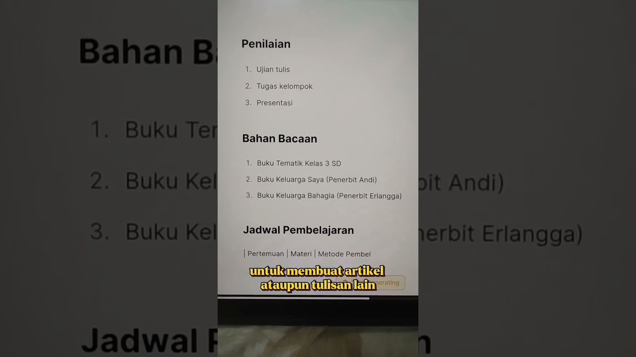 Cara Membuat RPP atau Silabus menggunakan AI dengan mudah dan cepat #education
