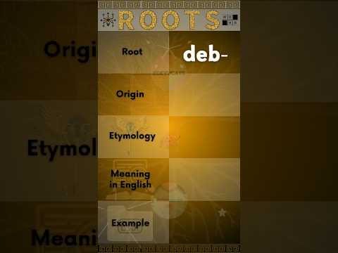 #deb #latin #greek #root #etymology #english #vocabulary #tutorescue #onlinetutor #edeyucate