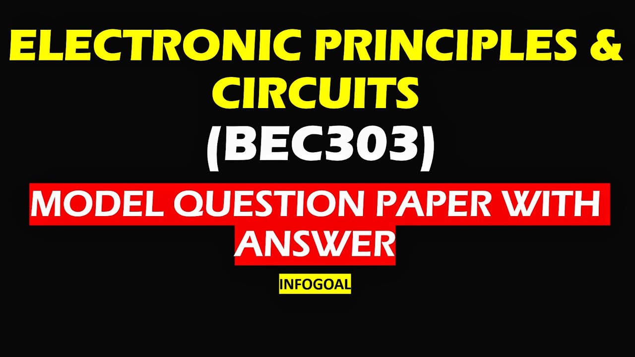 EPC Model Question With Answer | BEC303 Model Question Paper Solution | Infogoal