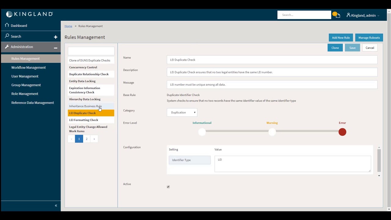 Rules & Workflow Management Demo - Chapter 2: Rules Management