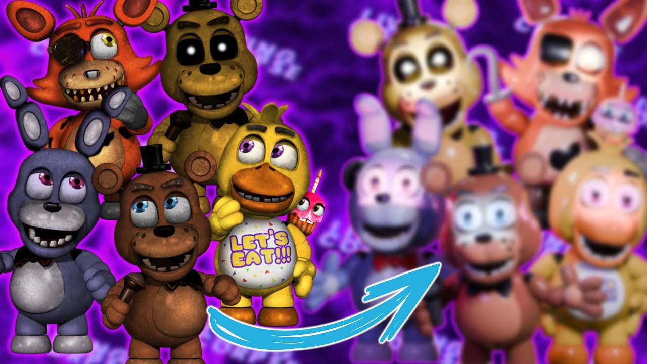 FNaF1 Animatronics is NOW in the HELPY VERSION!