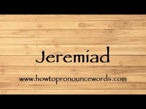 How To Pronounce Jeremiad ? How To say Jeremiad New Video