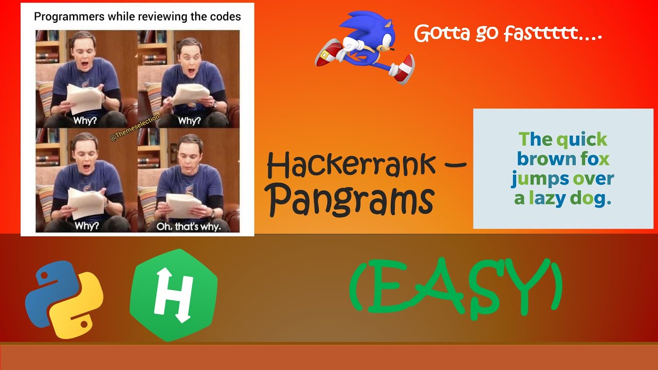 Hackerrank - Pangrams walkthrough #Python #Hackerrank