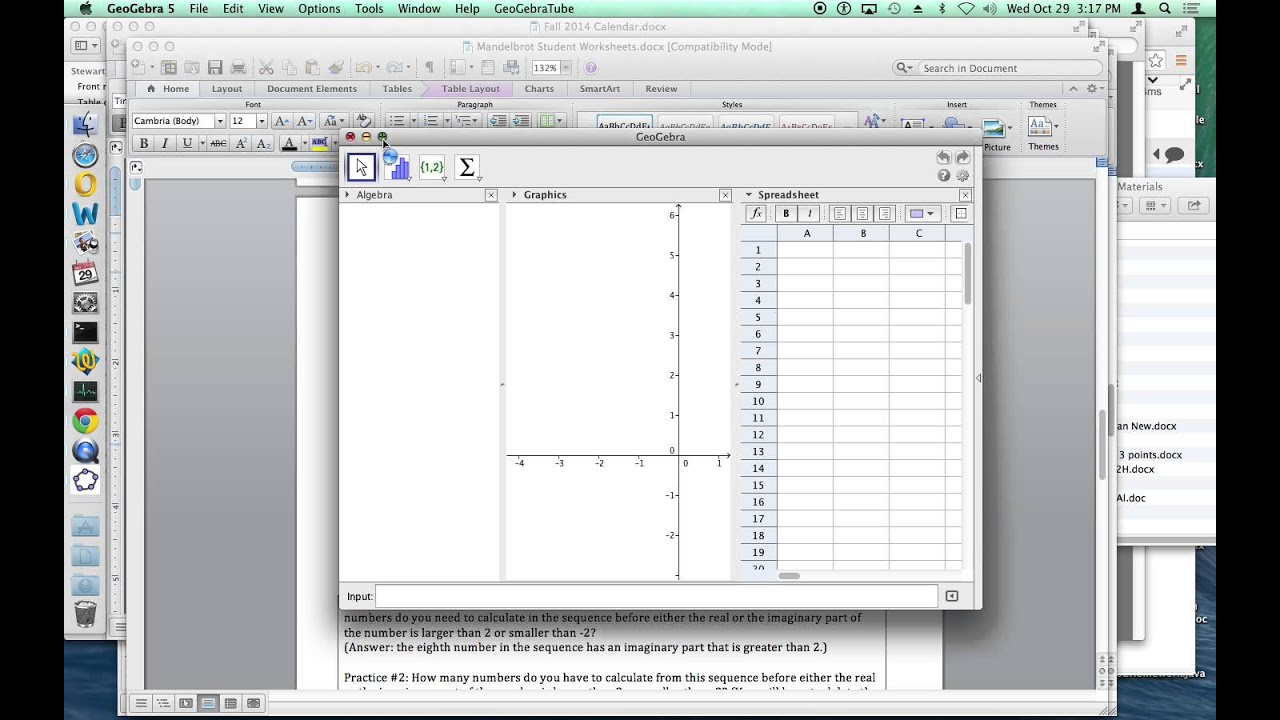 Geogebra Recursive Formula using Spreadsheet