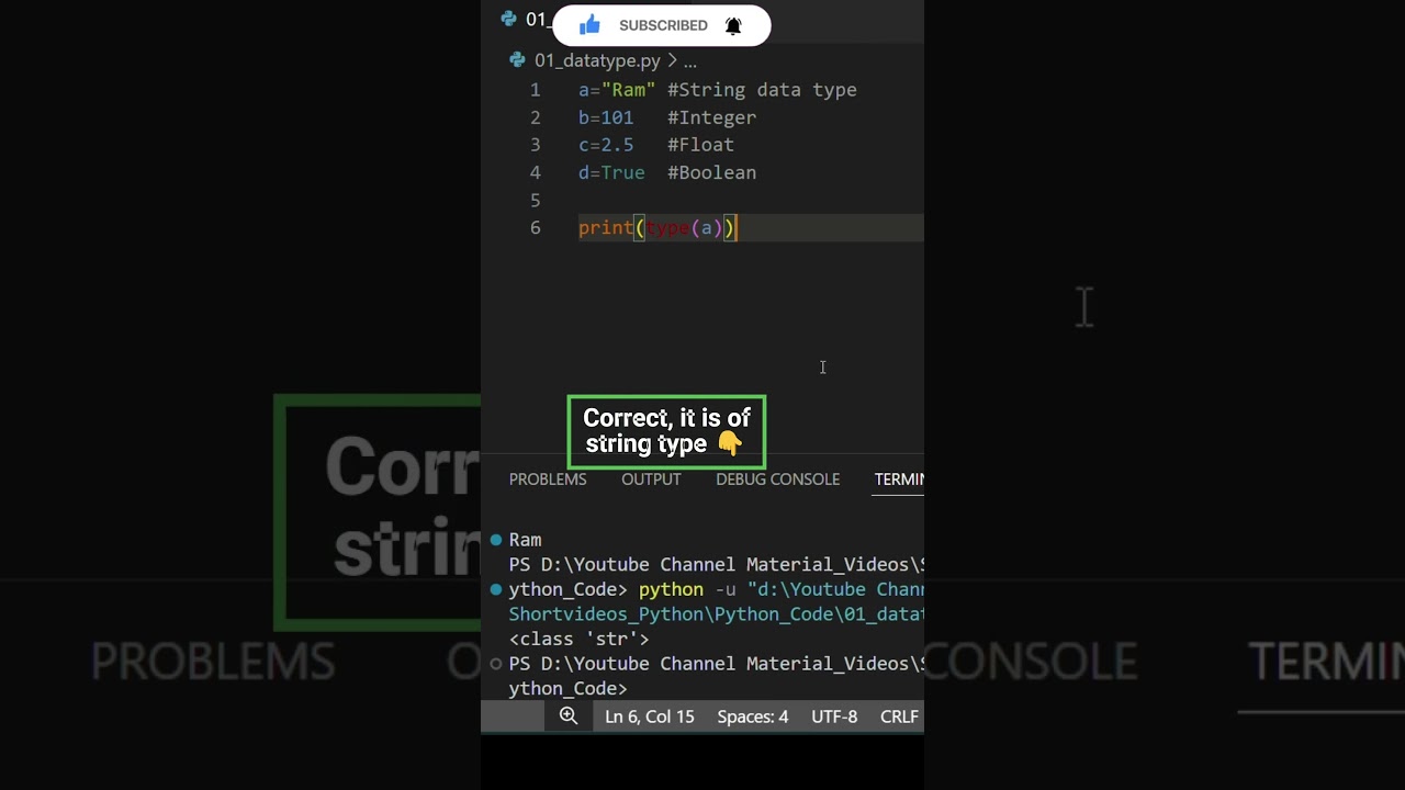 Python Data Types Explained with Examples 🚀 | Beginner's Guide #part1 #python #pythoncode