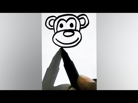 Monkey Drawing l l How To Draw a Cartoon Monkey 🐒 Easy Drawing l l Aayushiii's Art