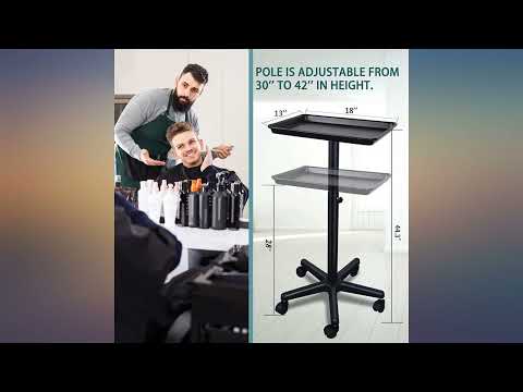 Salon Tray on Wheels,Salon Color Tray Wheel Height Adjustable Aluminum Instrument review