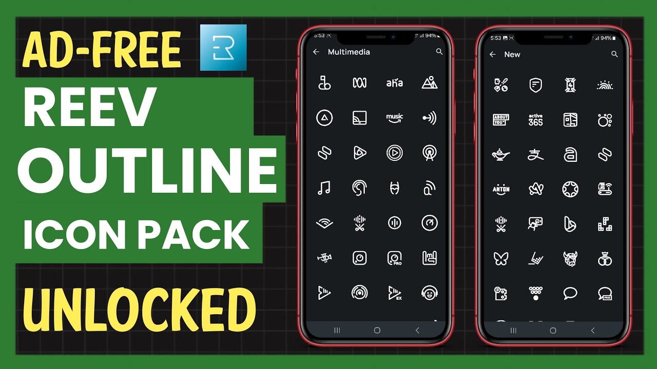 Best Free Reev Outline Icon Pack App for Android