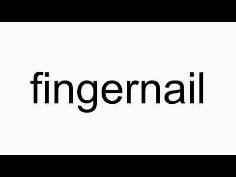 How to pronounce fingernail