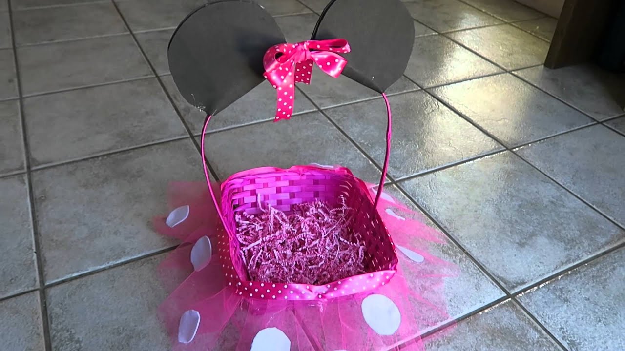 DIY MINNIE MOUSE EASTER BASKET CRAFT
