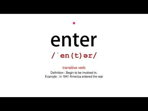 How to pronounce enter - Vocab Today