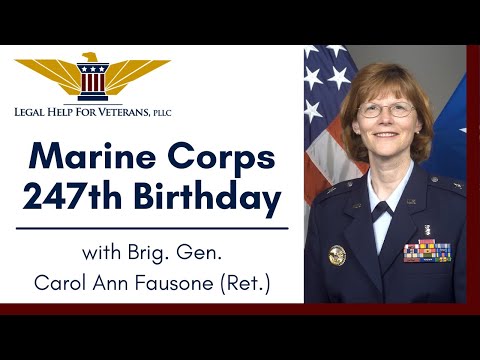 Brig. Gen. Carol Ann Fausone (Ret.) Wishes the U.S. Marine Corps a Happy 247th Birthday. Semper Fi!
