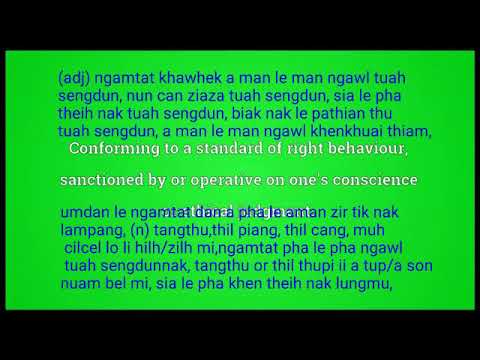 moral meaning in English Ngawn