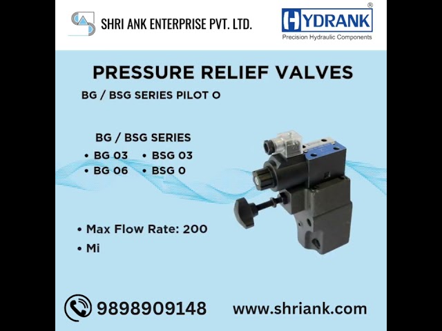 PRESSURE Control Valves - BSG Series Solenoid Controlled Relief Valve ...