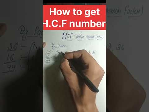 How to get H.C.F(highest common factor) by factors method🤔?#shorts #learnforfuture