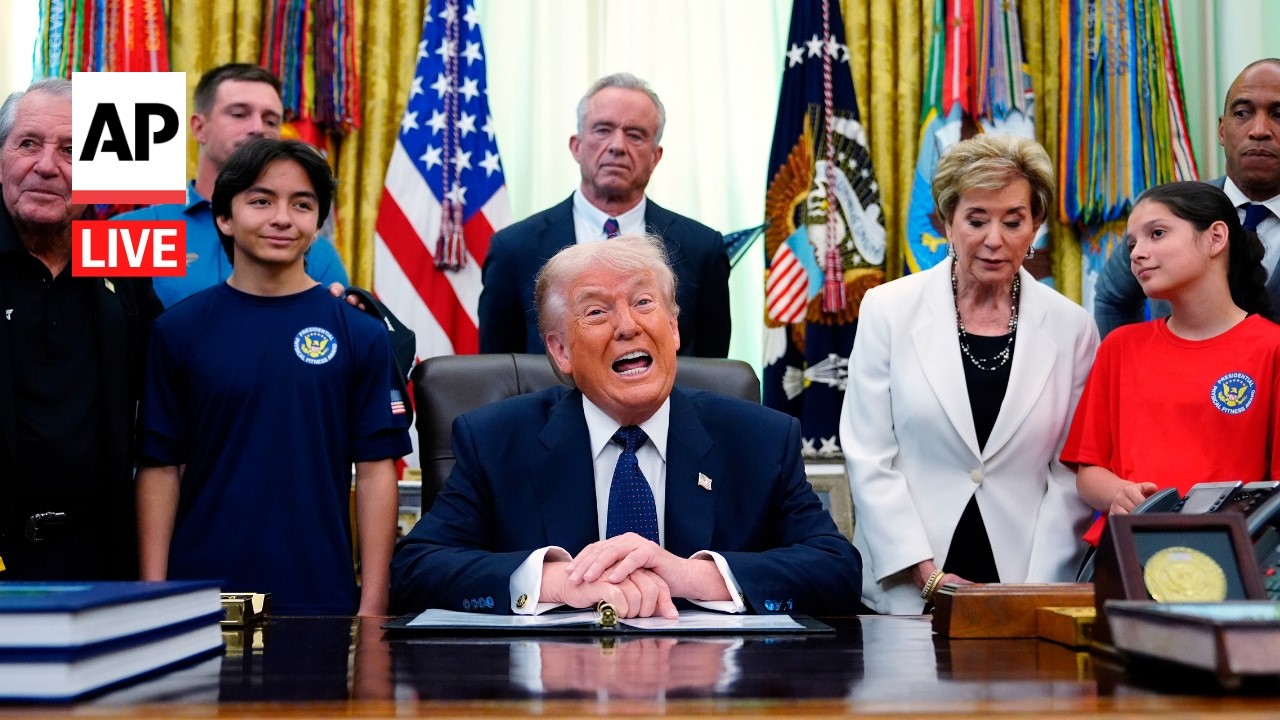 LIVE: Trump signs proclamation restoring Presidential Fitness Test Award