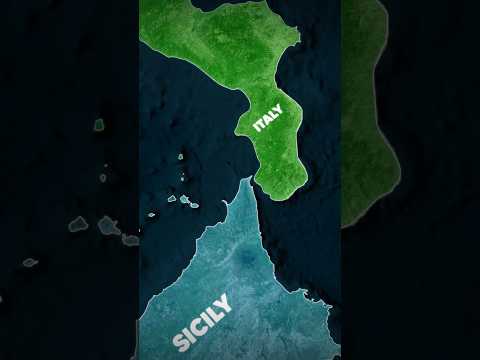 Why Italy and Sicily are not connected ? #italy