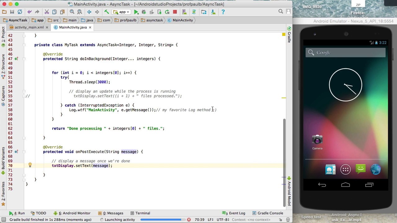How to implement multi-threading in Android using AsyncTask