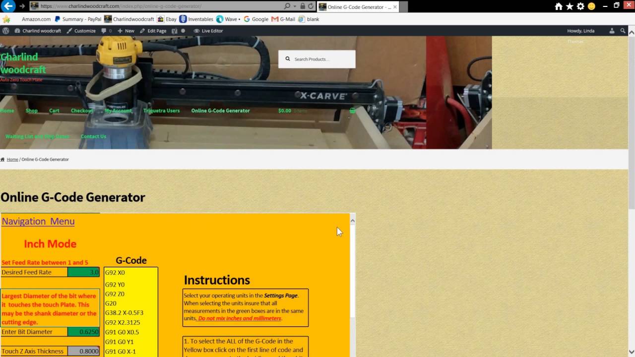 Online G Code Generator