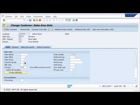 Changing Customer Master Data in SAP ERP