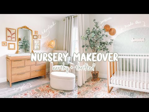baby girl NURSERY MAKEOVER πΏ earthy tones, thrifted finds + diy decor!