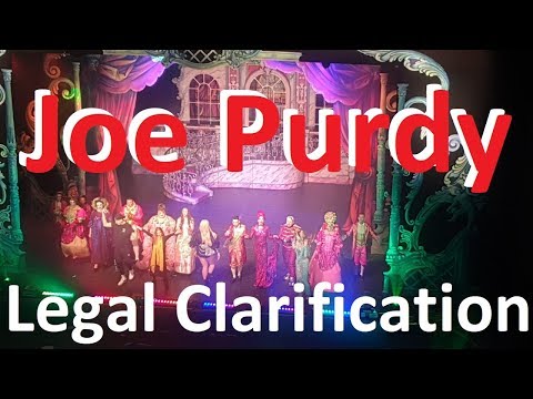 Joe Purdy Pantomimes LEGAL CLARIFICATION 2020 - Joseph Purdy Adult Panto Sinderella / Adam Cookson