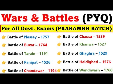 Wars & Battles in Indian History | Must watch this Video | Important battles in Indian History