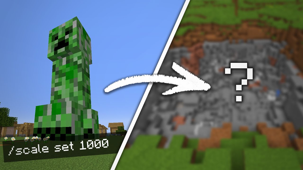Exploding a Giant Creeper in Non-Euclidean Minecraft...
