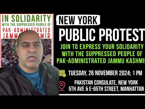 PLEASE JOIN US TODAY IN FRONT OF PAKISTAN CONSULATE IN NEW YORK ON TUESDAY 11/26/24 AT 1PM
