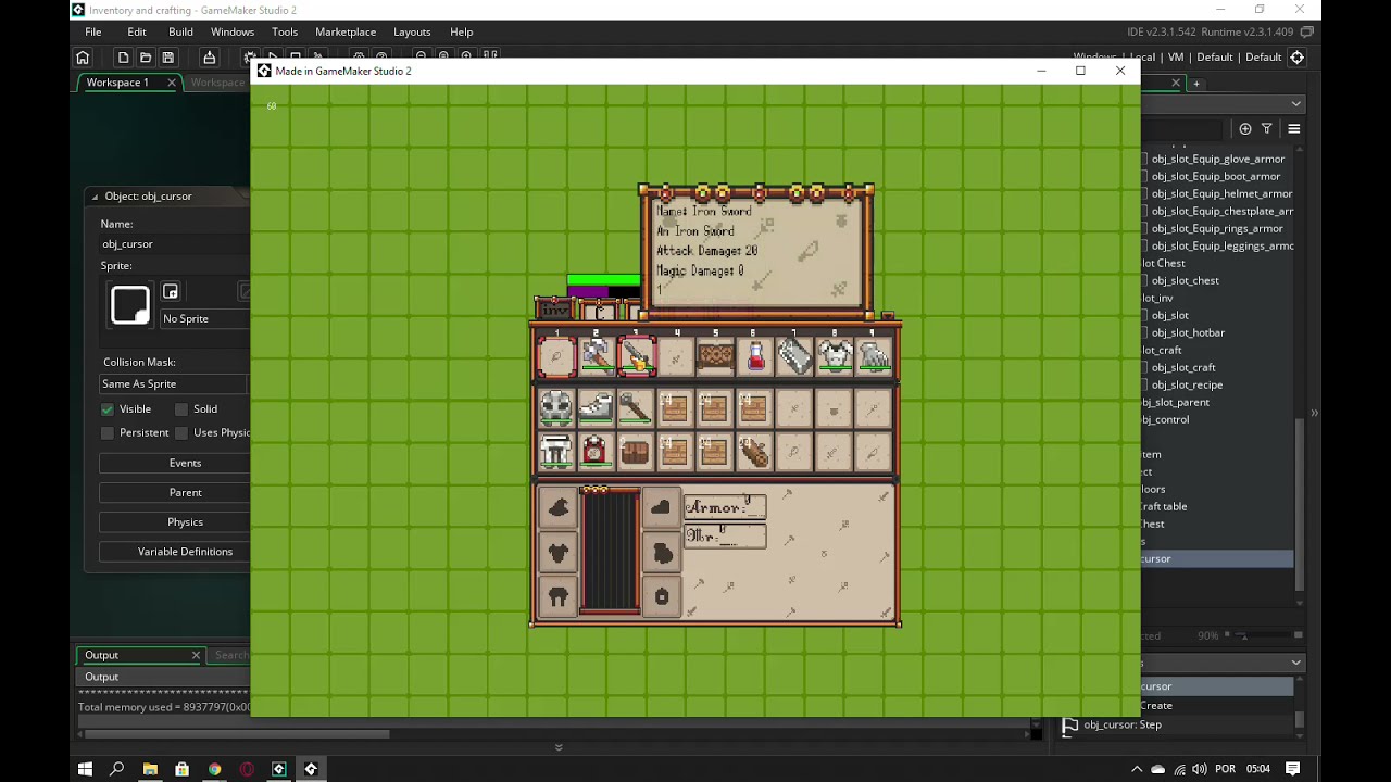 GameMaker Studio 2: Inventory System and 