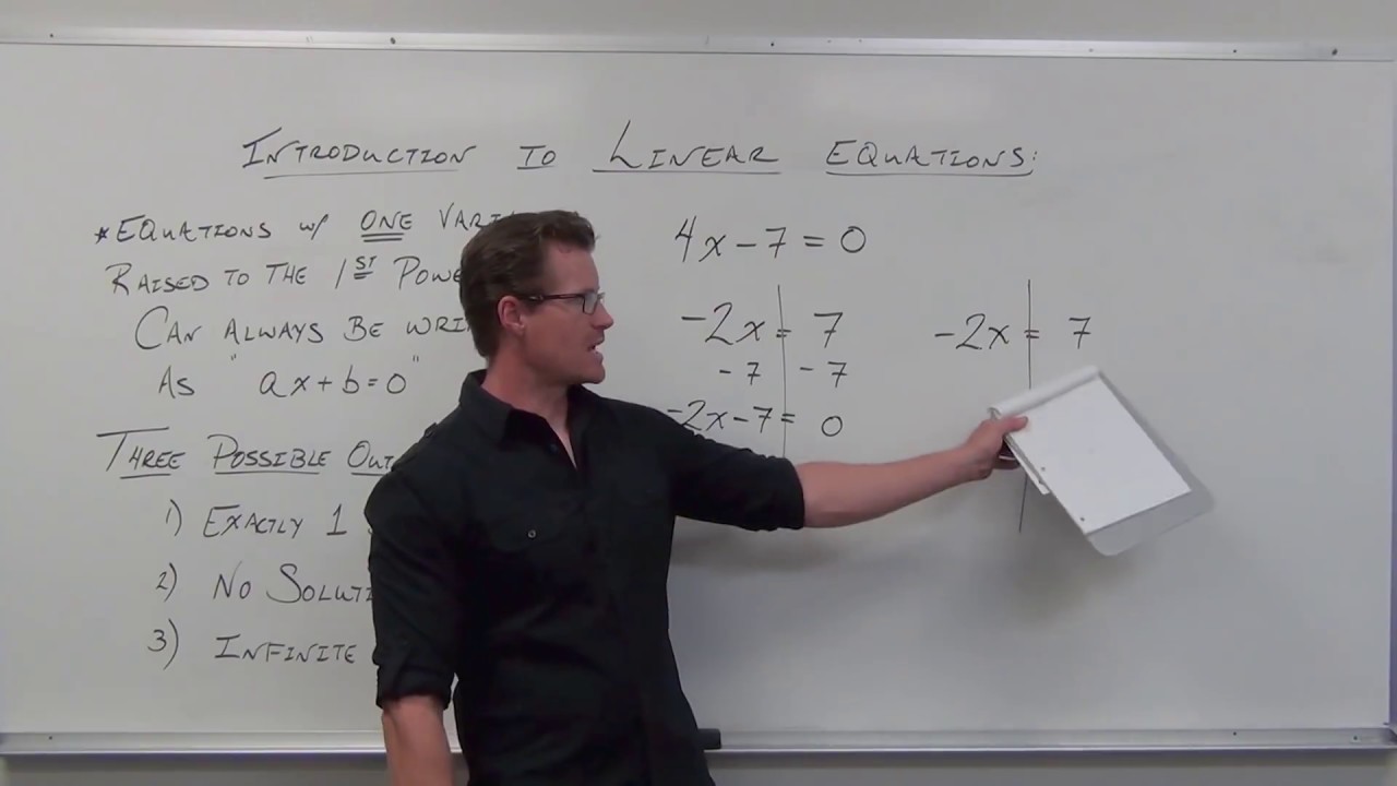 Introduction to Linear Equations (TTP Video 5)