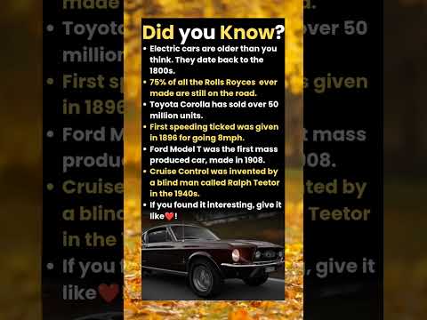 Did you know " the first electric cars were made in the 1800s"?