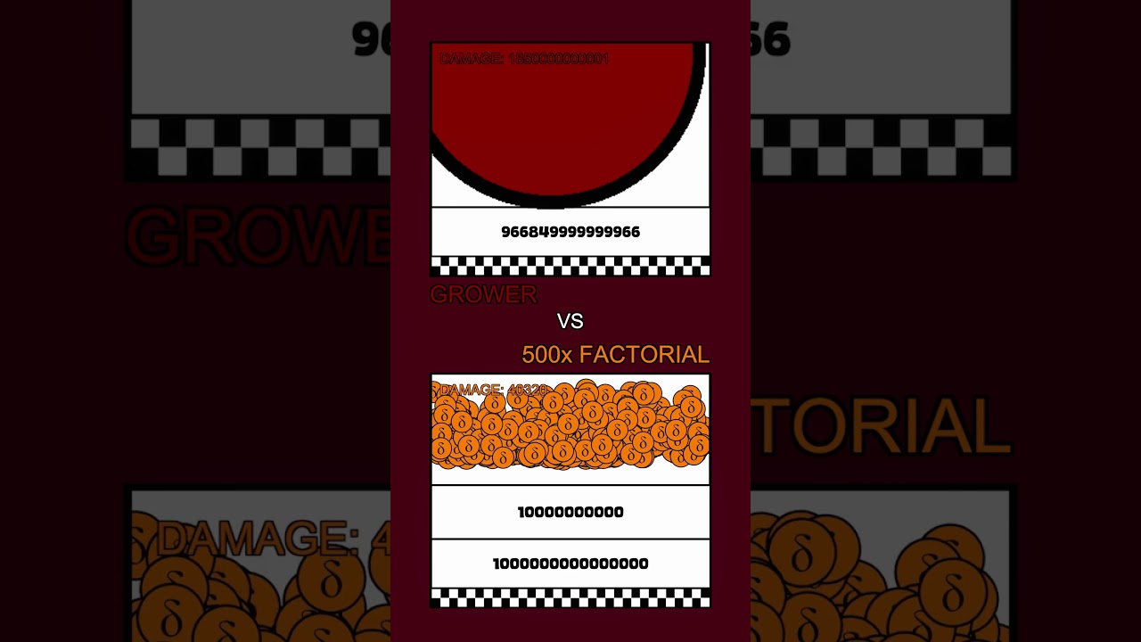 Grower VS 500 Factorial!#ball #simulation #Satisfying #bouncingball #fyp #number