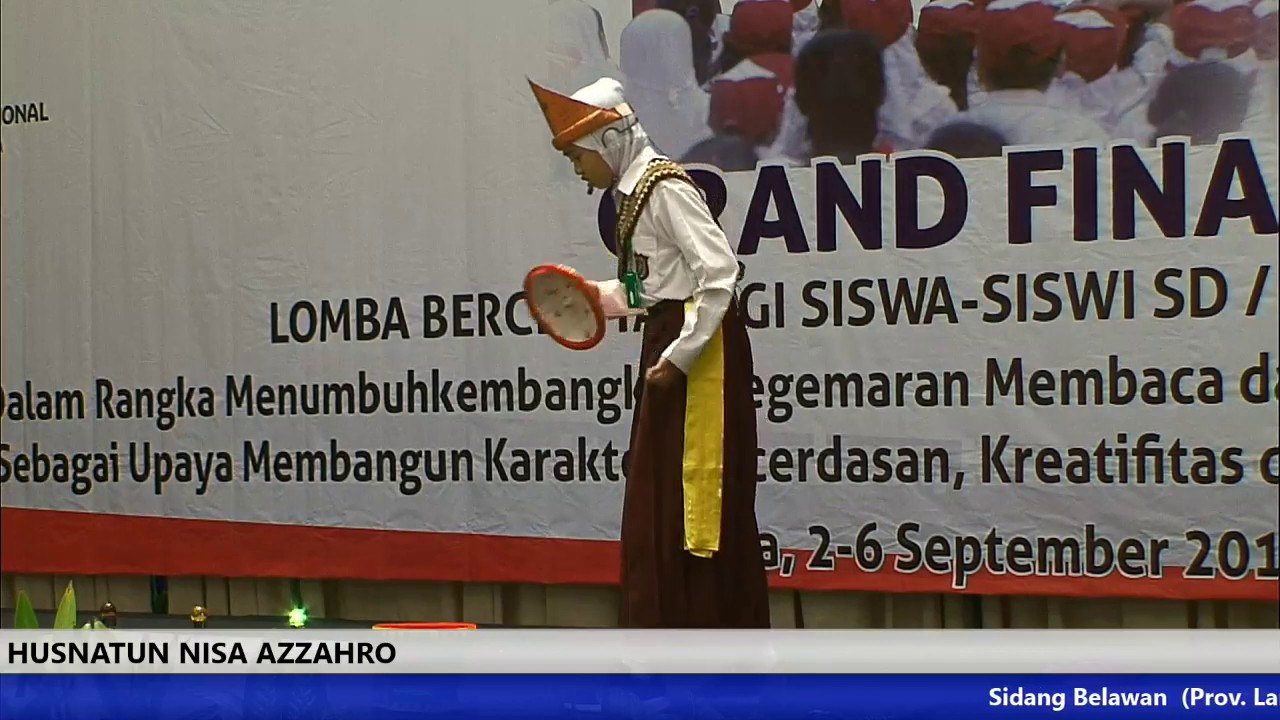 HUSNATUN NISA AZZAHRO LOMBA BERCERITA BAGI SISWA SD/MI TINGKAT NASIONAL 2019