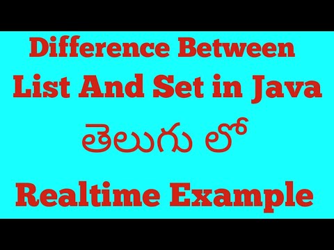 What is Difference Between List And Set in java(Telugu)