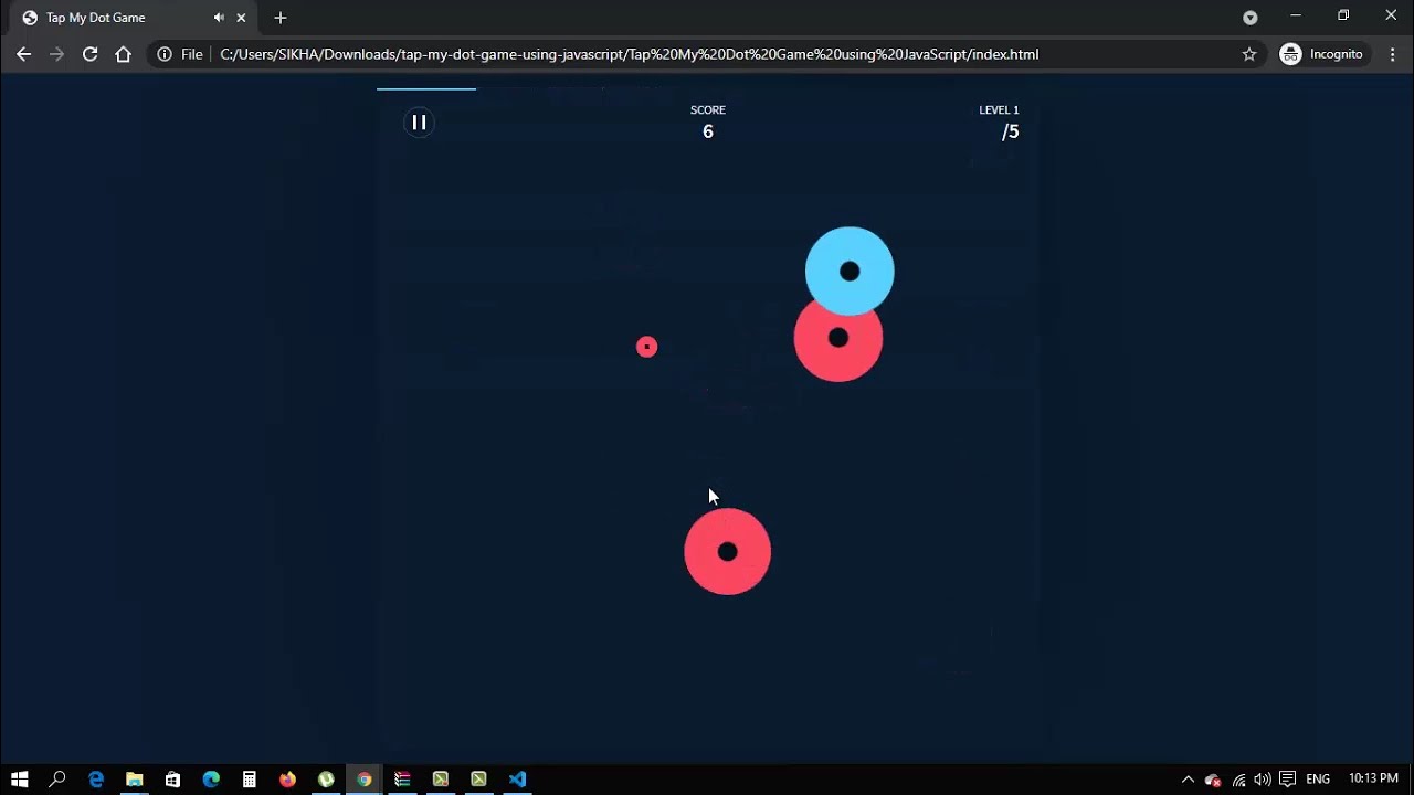Dot Game using JavaScript with Source Code | Techno Trickcode