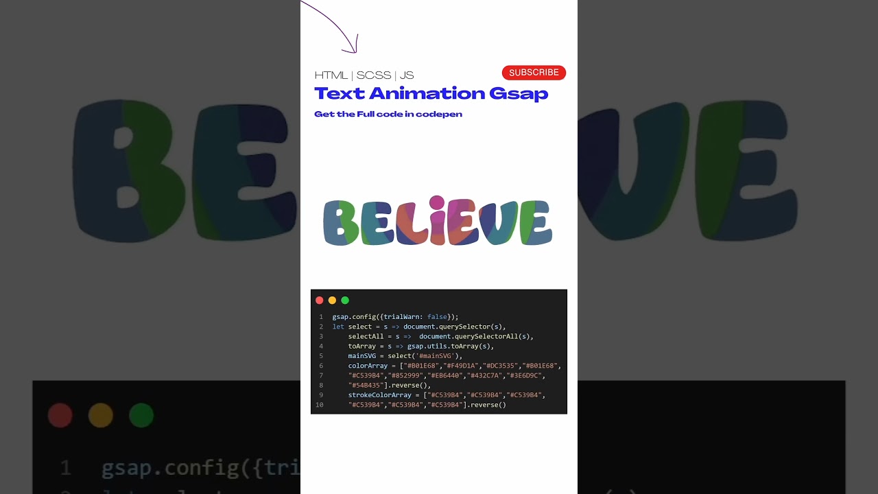 Text Animation Gsap / HTML / SCSS / JS #coding #css #html #js #scssoftware #testanimation#nike