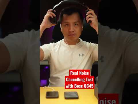 REAL Noise Cancellation Test - Full Video Below 👇 #bose #anc #ancheadphones #techreviews