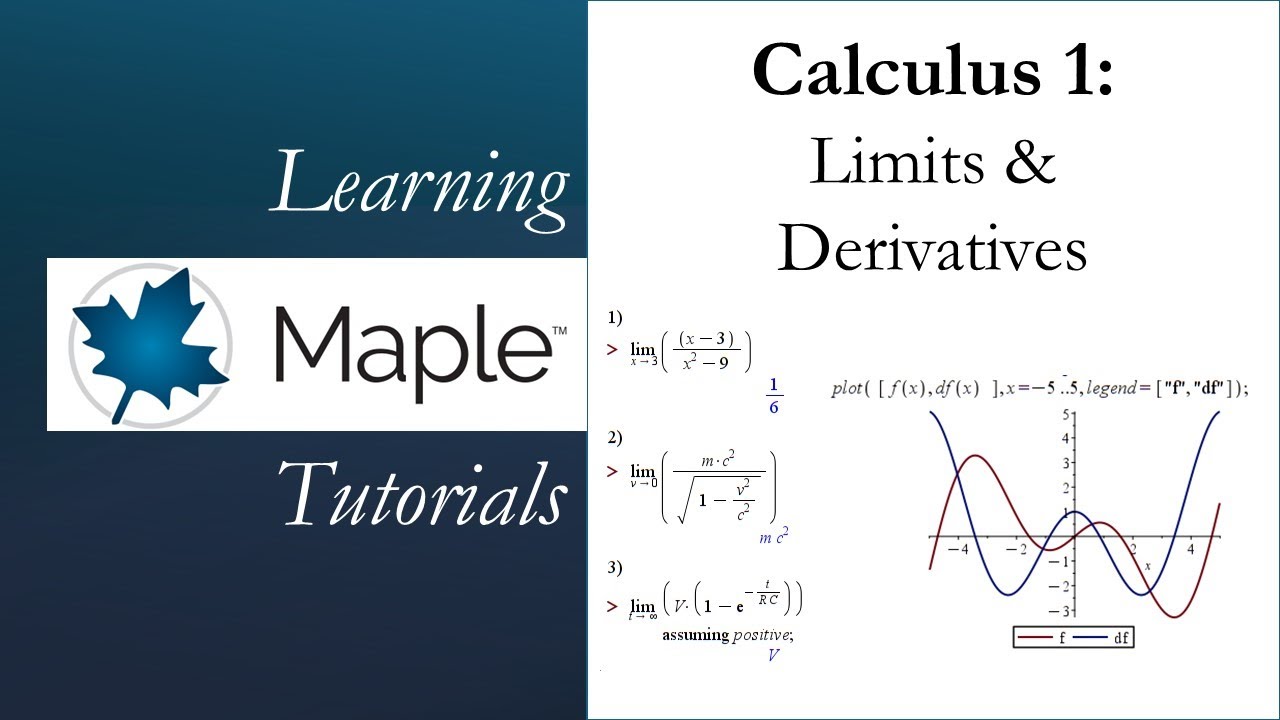 Learning Maple: Calculus 1 - Limits & Differentiation