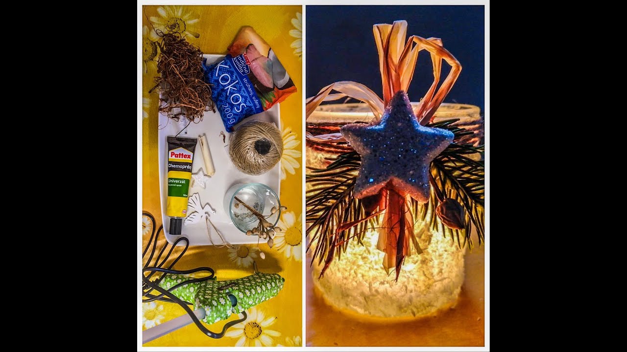 Christmas CANDLE decoration : HANDMADE - DIY - easy to make - step by step